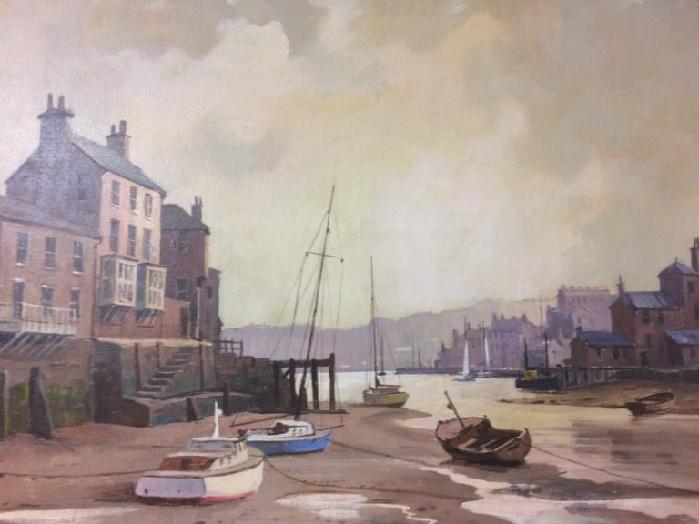 Colin Maxwell Parsons Glenn Oil on Canvas of 19th Century City Street ...