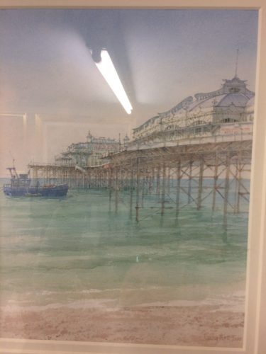 Dennis Roxby-Bott Watercolour of Brighton's West Pier - AntiqArt