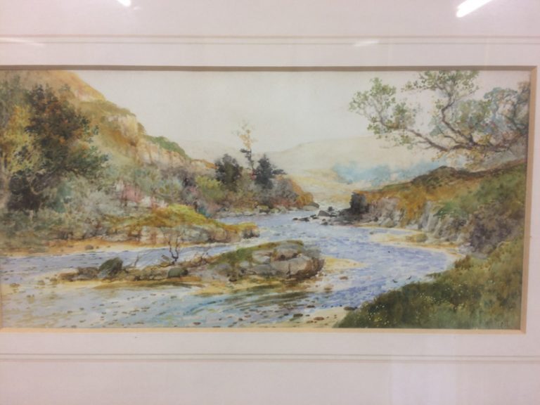 Arthur Willett watercolour landscape Lynmouth in Devon - AntiqArt
