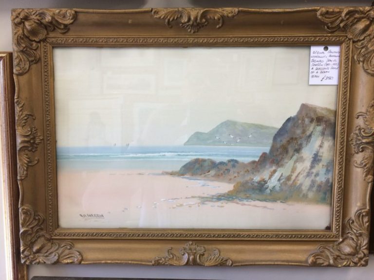 Reginald Daniel Sherrin Coastal Scene Watercolour - AntiqArt