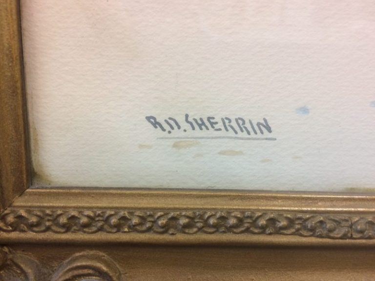 Reginald Daniel Sherrin Coastal Scene Watercolour - AntiqArt