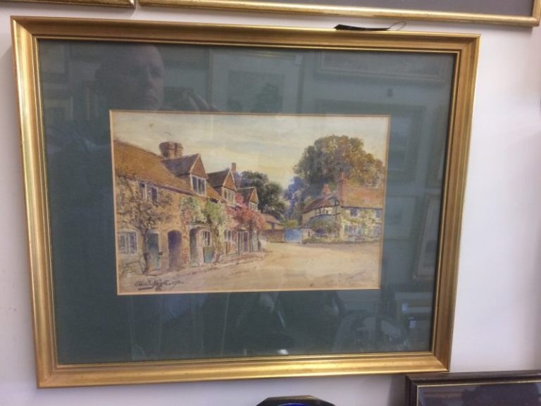Walter Henry Goldsmith "Sonning Village" Watercolour - AntiqArt