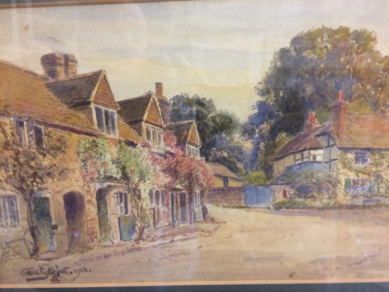 Walter Henry Goldsmith "Sonning Village" Watercolour - AntiqArt